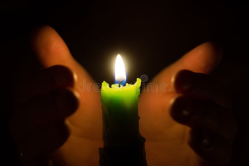 Hands around the candle stock image. Image of flame, hand - 36571107
