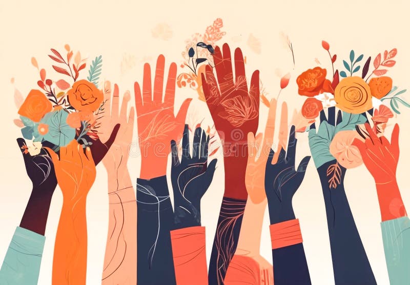 The Hands are Arranged To Convey Connection, Support, and Solidarity ...