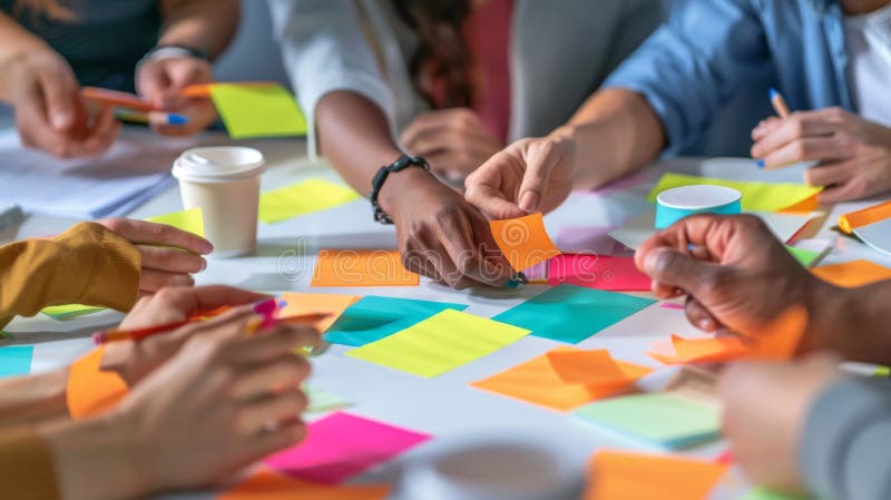 A Collaborative Team Planning Session. AI Generated Stock Image - Image of workplace, work ...