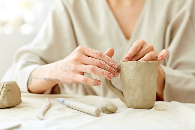 Handcraft stock photo. Image of pottery, creative, master - 113438416