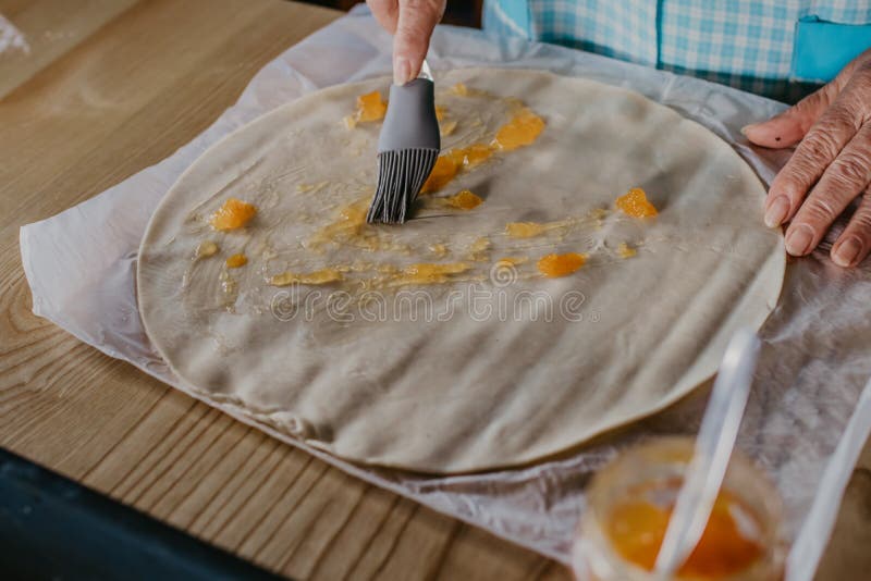 Traditional Cake and Pastry Preparation Stock Photo - Image of closeup ...