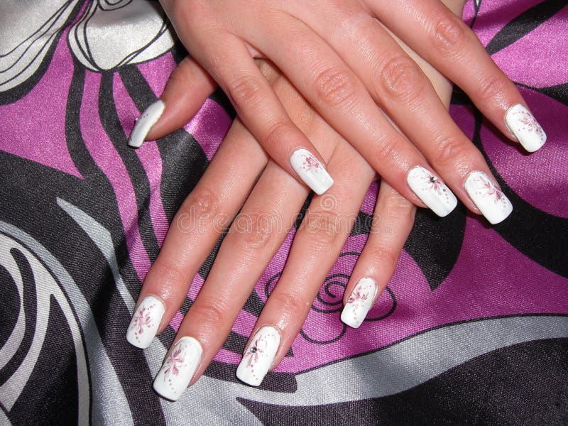 Hands with beautiful nails stock photo. Image of feminine - 10883578