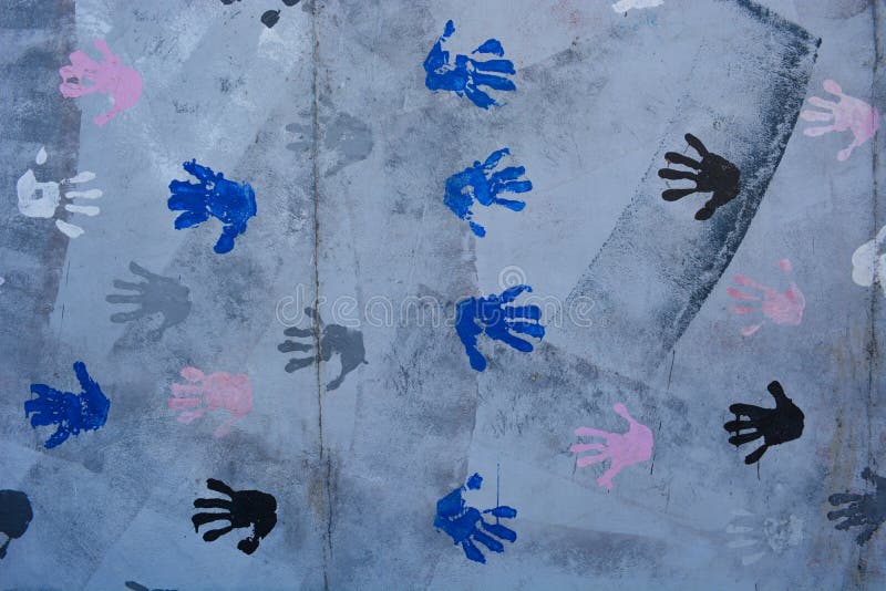 Hands on the Berlin wall editorial stock photo. Image of faschism ...