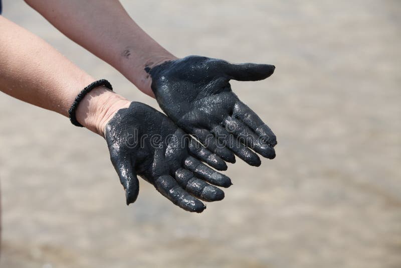 Hands with healing mud stock photo. Image of medical - 33988520