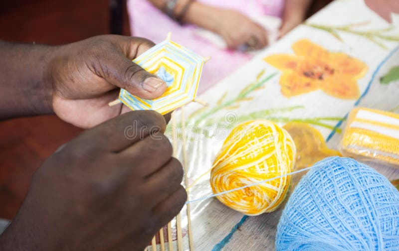 Hands Doing Handwork and Textiles with Thread Stock Photo - Image of ...