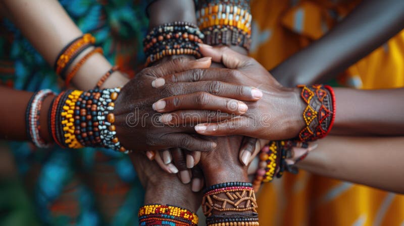 Hands of Black Skin Tone Group in a Powerful Display of Unity Diversity ...