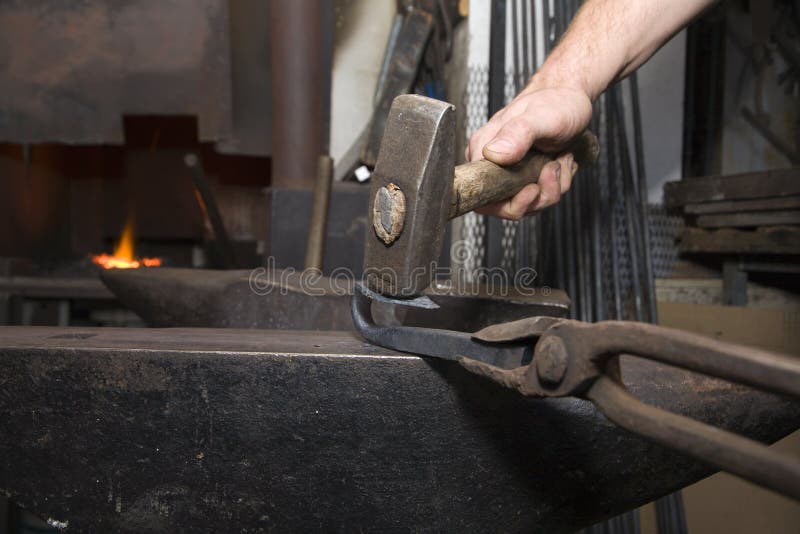 Hands of Blacksmith by the Work Stock Image - Image of handmade ...