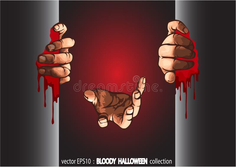 Hands and the blood stock vector. Illustration of blood - 53802026
