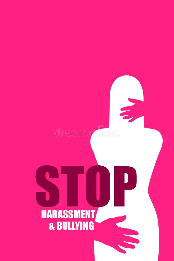 Stop Harassment and Bullying Stock Illustration - Illustration of icon ...