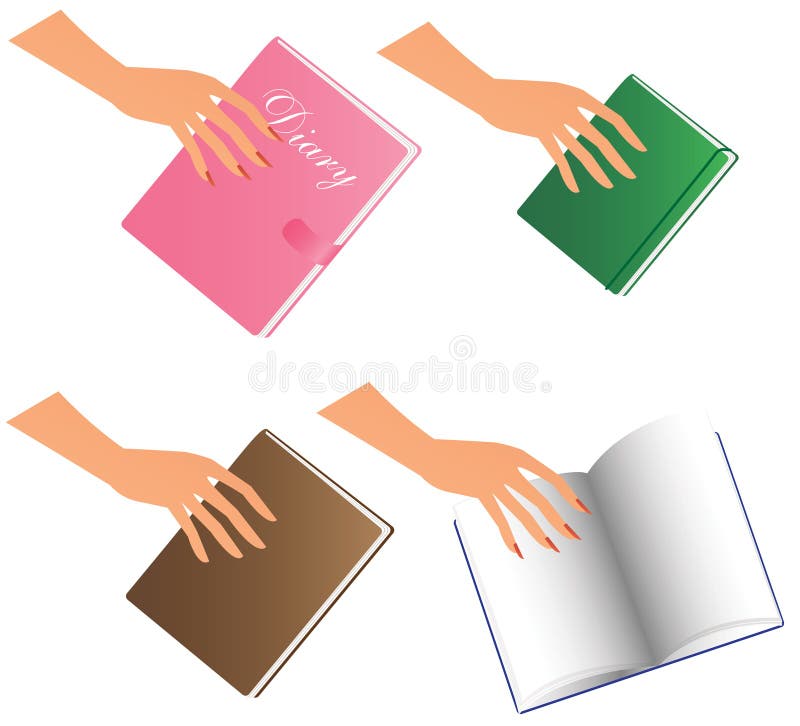 Hands with books stock vector. Illustration of read, collection - 19805046
