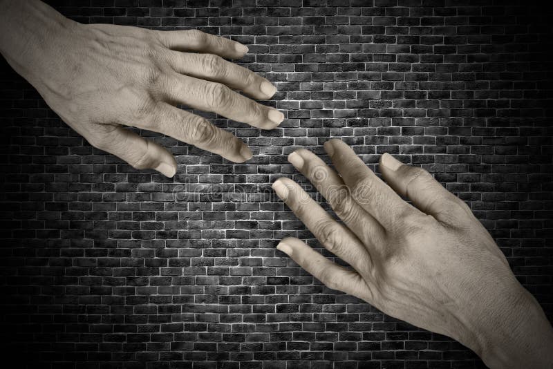Hands and brick wall stock photo. Image of body, pattern - 90877736