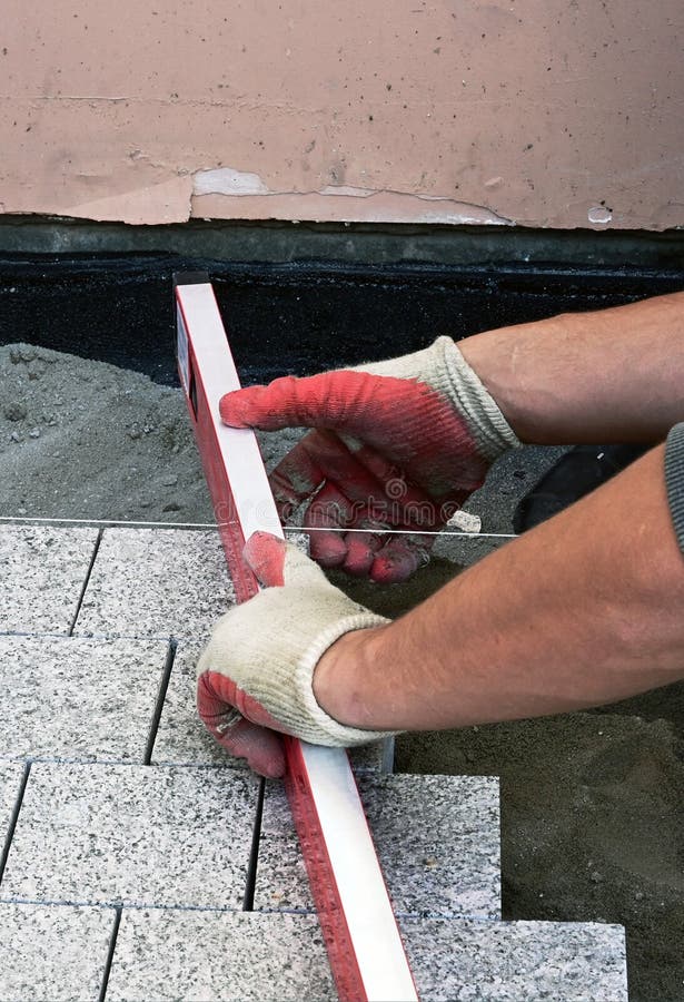 Road Construction Works. Improvement of the City Stock Photo - Image of ...