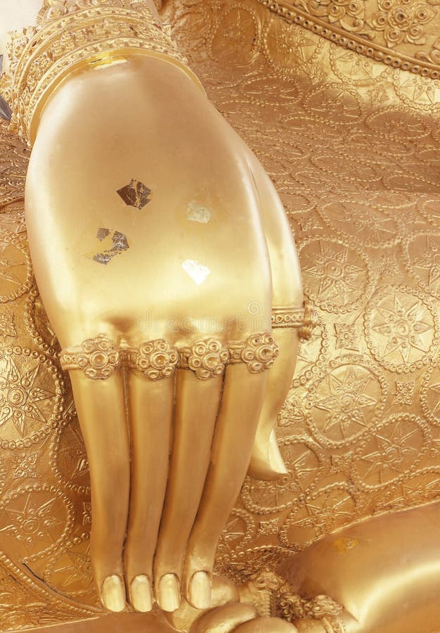 Hands of Buddha statue stock photo. Image of golden, asian - 58361256