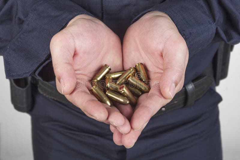 Hands with bullets stock image. Image of metal, combat - 31011783