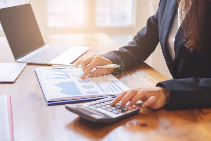 Hands of Business Executives Discussing Financial Reports Stock Image ...