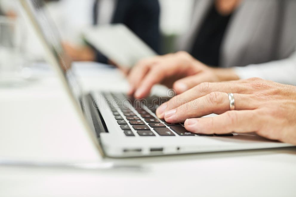 Hands of Business Man Typing on Computer Keyboard Stock Image - Image ...