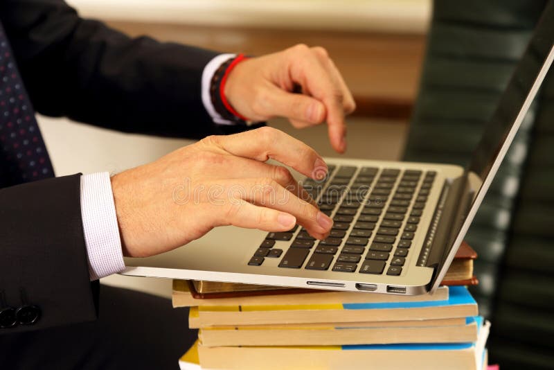 Hands of Business People Working on Laptop Stock Photo - Image of legal ...