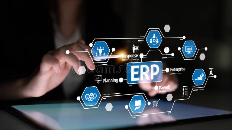 Hands of a Business Professional Interacting with a Digital Tablet ...