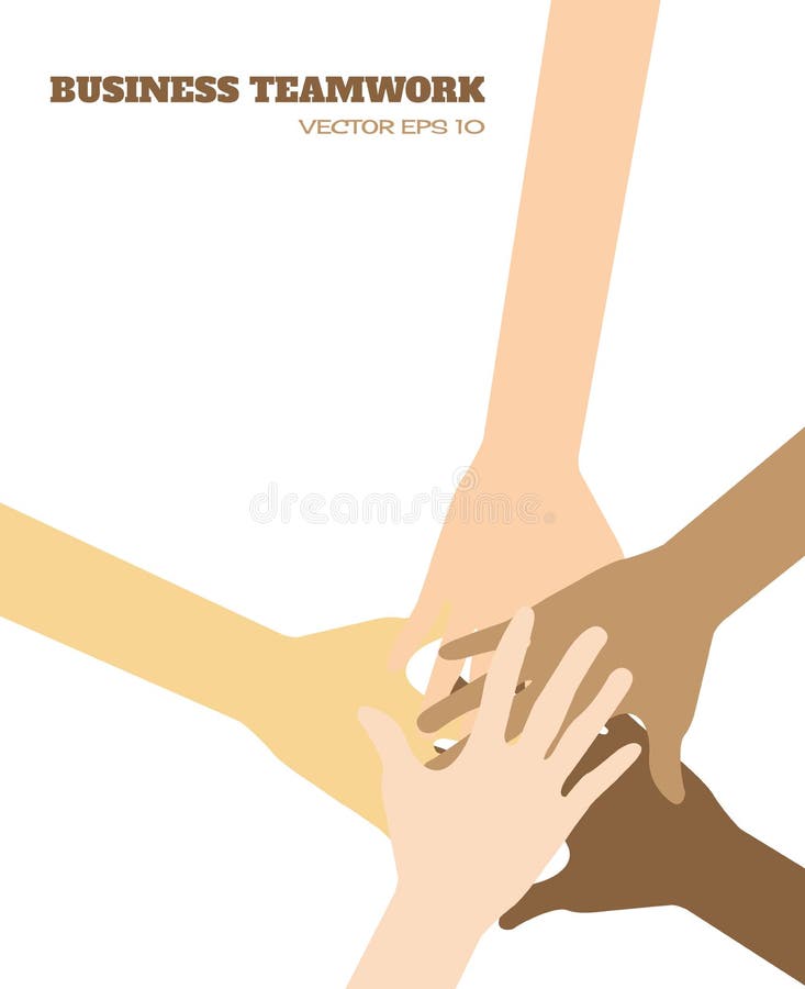 Hands Business Teamwork Vector Flat Design Stock Vector - Illustration ...