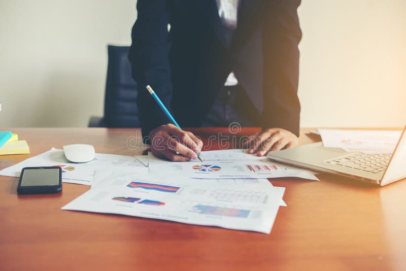 Hands of Business Woman Financial Manager Taking Notes when Work Stock ...