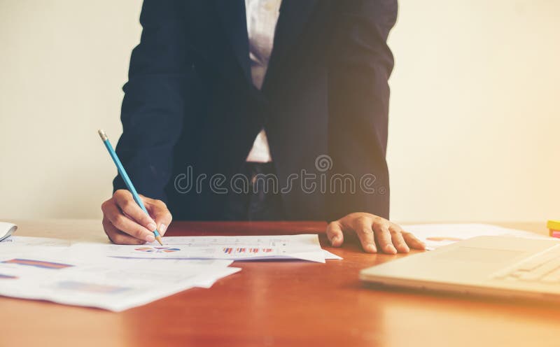 Hands of Business Woman Financial Manager Taking Notes when Work Stock ...