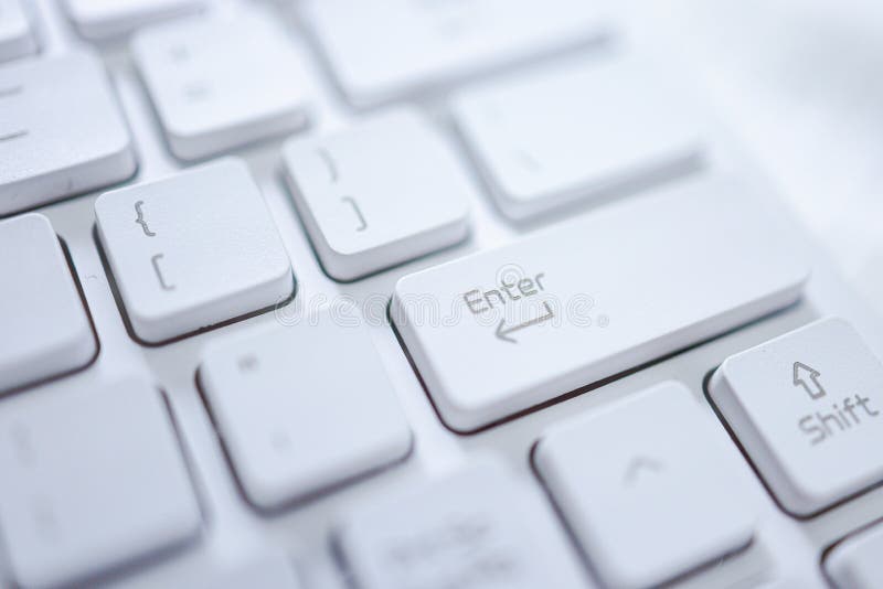 Hands of Business Woman Pressing Enter Button on Computer Keyboard ...