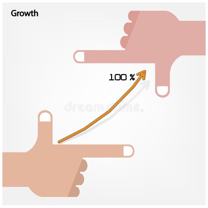 Graph with Increase Report. Diagram with Rise and Gain Progress Stock ...