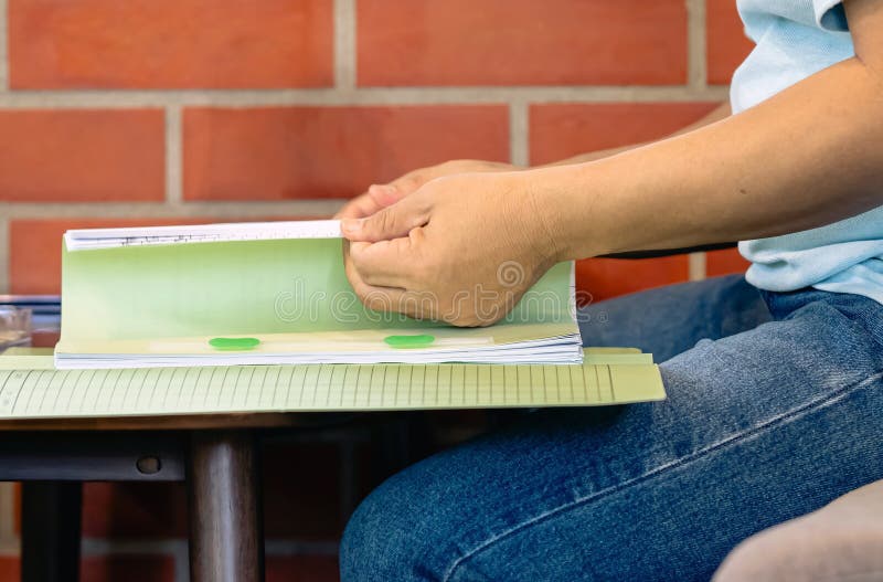Hands of Businessman Working in Stacks of Paper Files for Searching ...