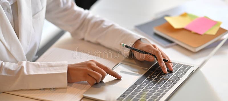 Hands of a Businesswoman are Taking Notes. Stock Photo - Image of notes ...