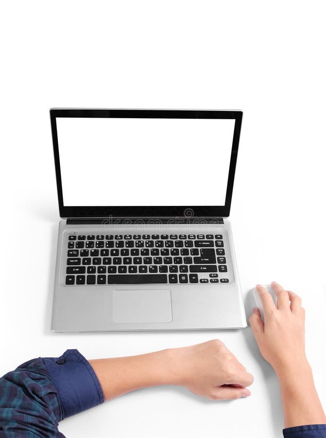 Hands busy using laptop stock photo. Image of surfing - 72687732