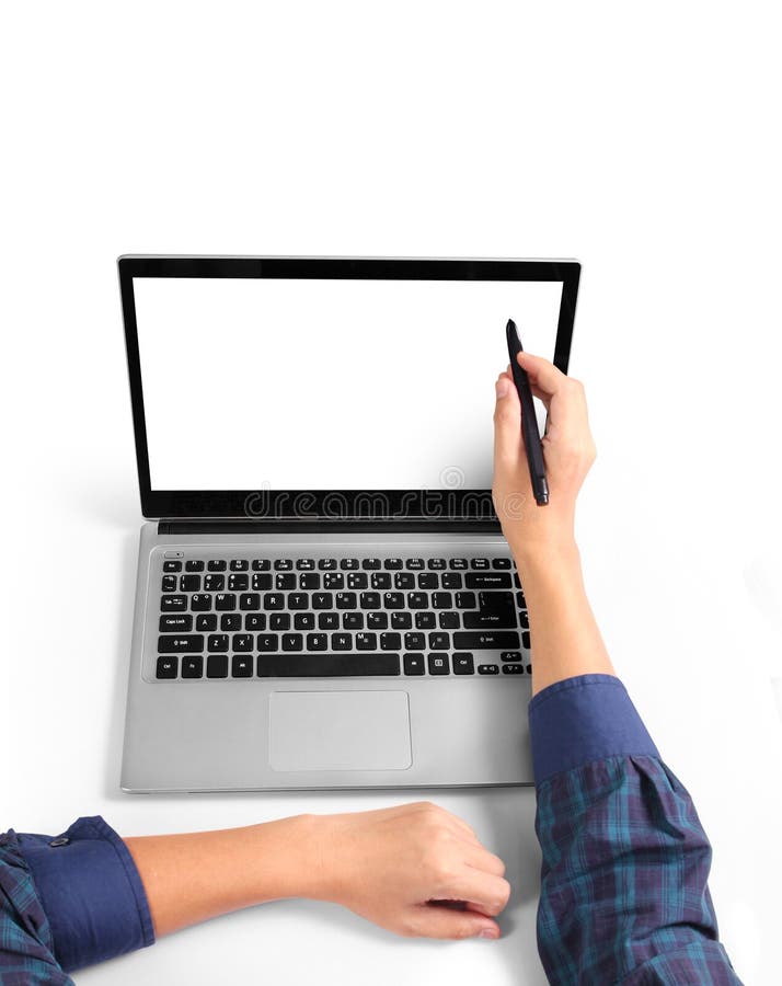 Hands busy using laptop stock photo. Image of copyspace - 72688514