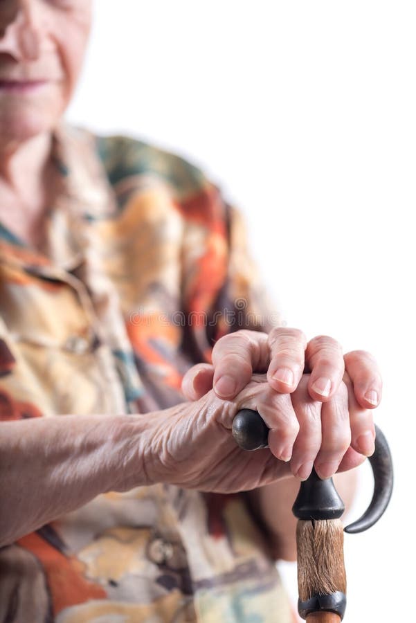 Hands on a cane stock image. Image of social, retirement - 75572541
