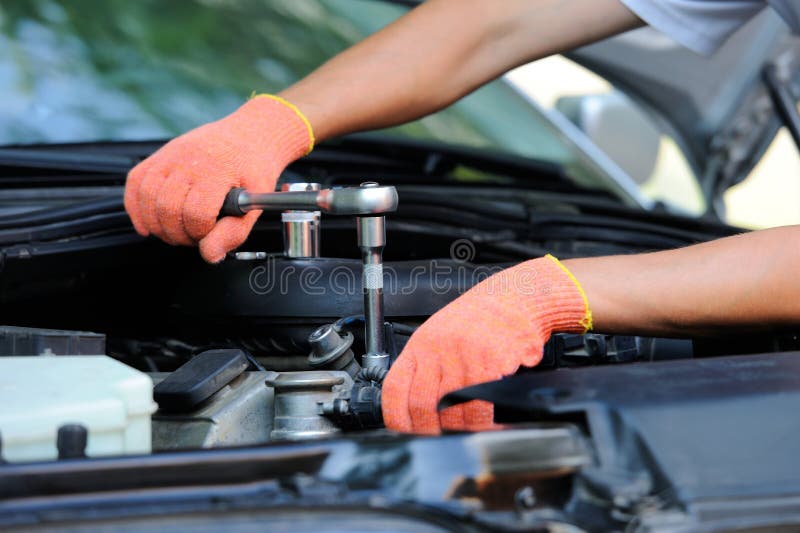 Hands of car mechanic stock photo. Image of grease, automotive - 41399602