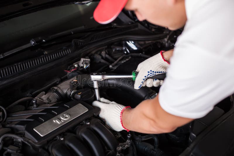 Hands of car mechanic stock photo. Image of concentrating - 66845800