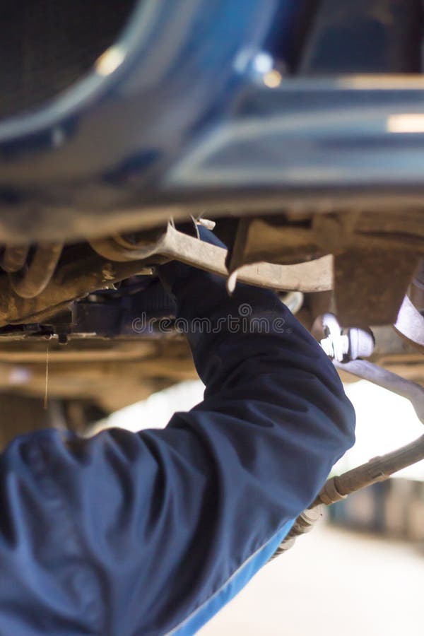 Hands of Car Mechanic in Auto Repair Service. Stock Image - Image of ...