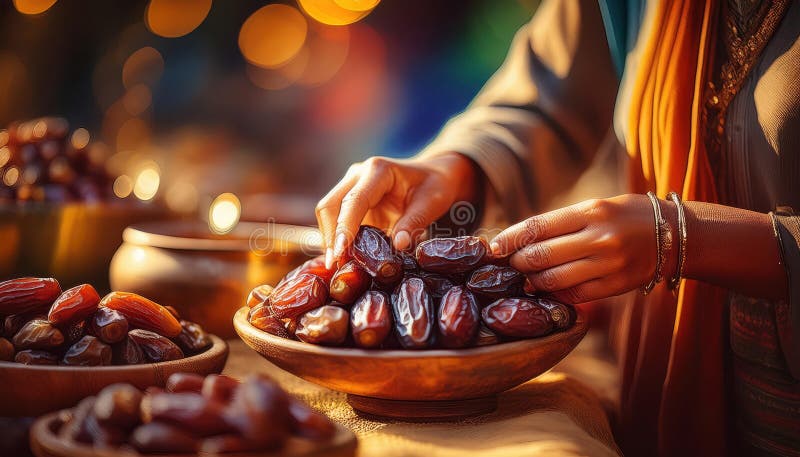 Celebrating Ramadan with the Gift of Stock Photo - Image of rituals ...