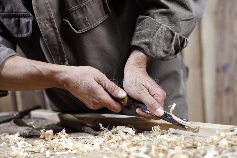 Hands of a Carpenter, Close Up Stock Image - Image of carpenter, relief ...