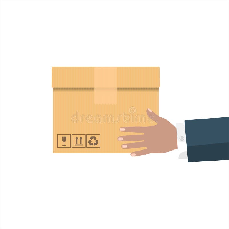 Handing Over Package Stock Illustrations – 63 Handing Over Package ...