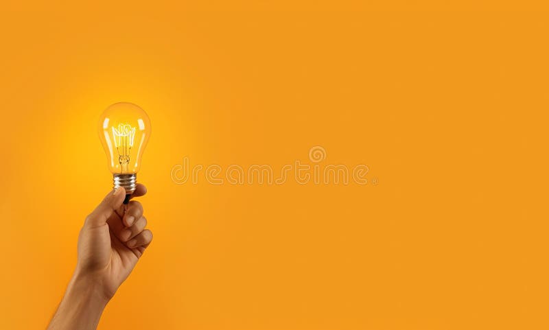 Hands Catching Light Bulb Banner. Generate Ai Stock Illustration ...