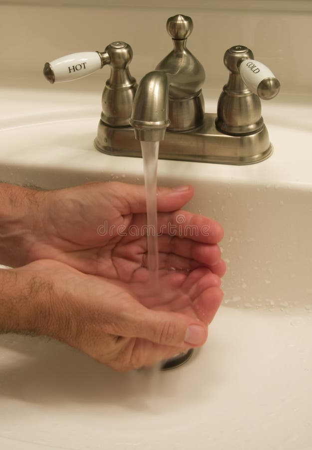 Hands Catching Water stock image. Image of hands, household - 7638109