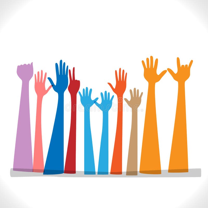 Hands Celebrating stock vector. Illustration of good - 38804511