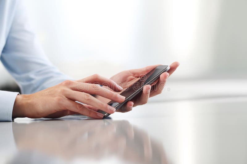 Hands with cell phone stock photo. Image of cellphone - 78163906