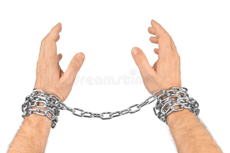 Hands and chain stock image. Image of hand, lock, link - 73193227