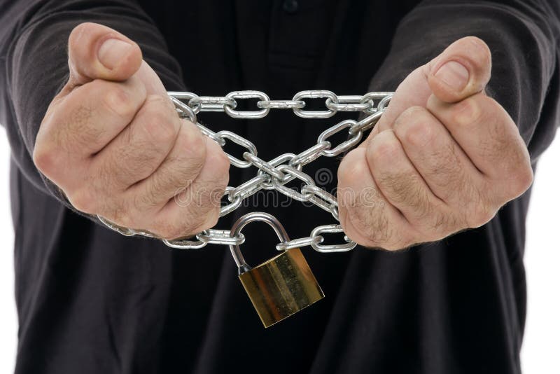 Hands chained stock image. Image of security, freedom - 21510071