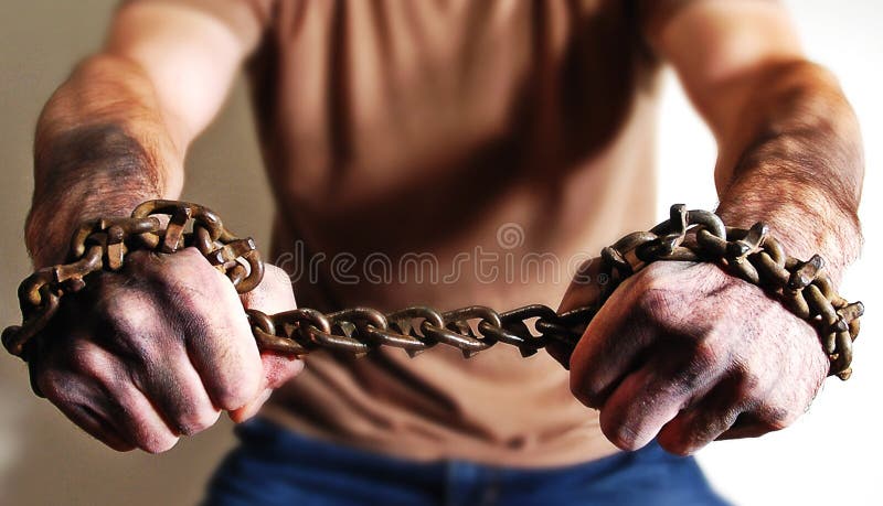 Hands in chains stock photo. Image of chain, arms, metal - 4086