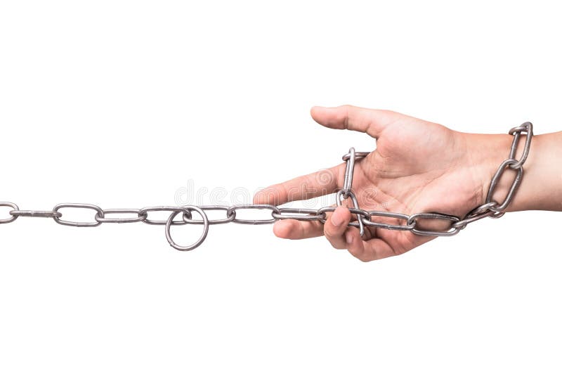 Hands with Chain Wrapped Around Them Stock Image - Image of restraining ...