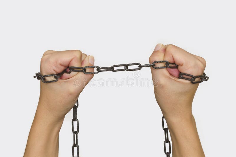 Hands with chains stock image. Image of chain, freedom - 46046931