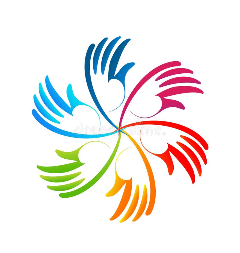 Hands of Change, Unity Vector Logo Stock Vector - Illustration of ...