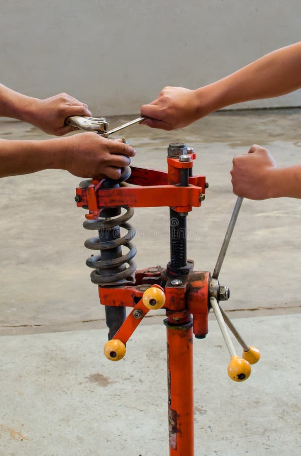 Shock Absorbers and Spring Suspension of Off Road Car Stock Image ...