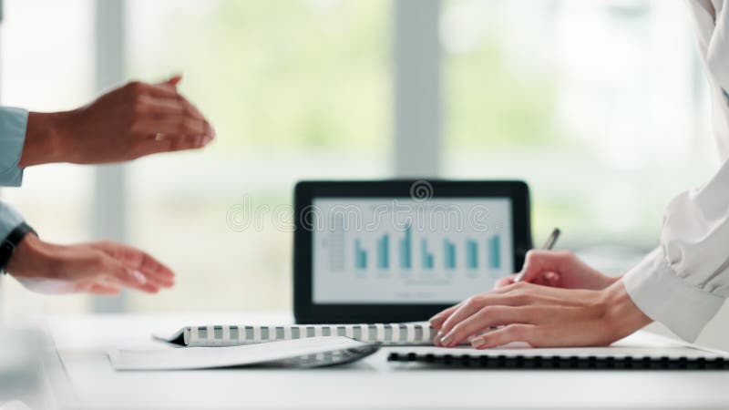 Hands, Chart and Documents for Business, Planning and Investment for ...